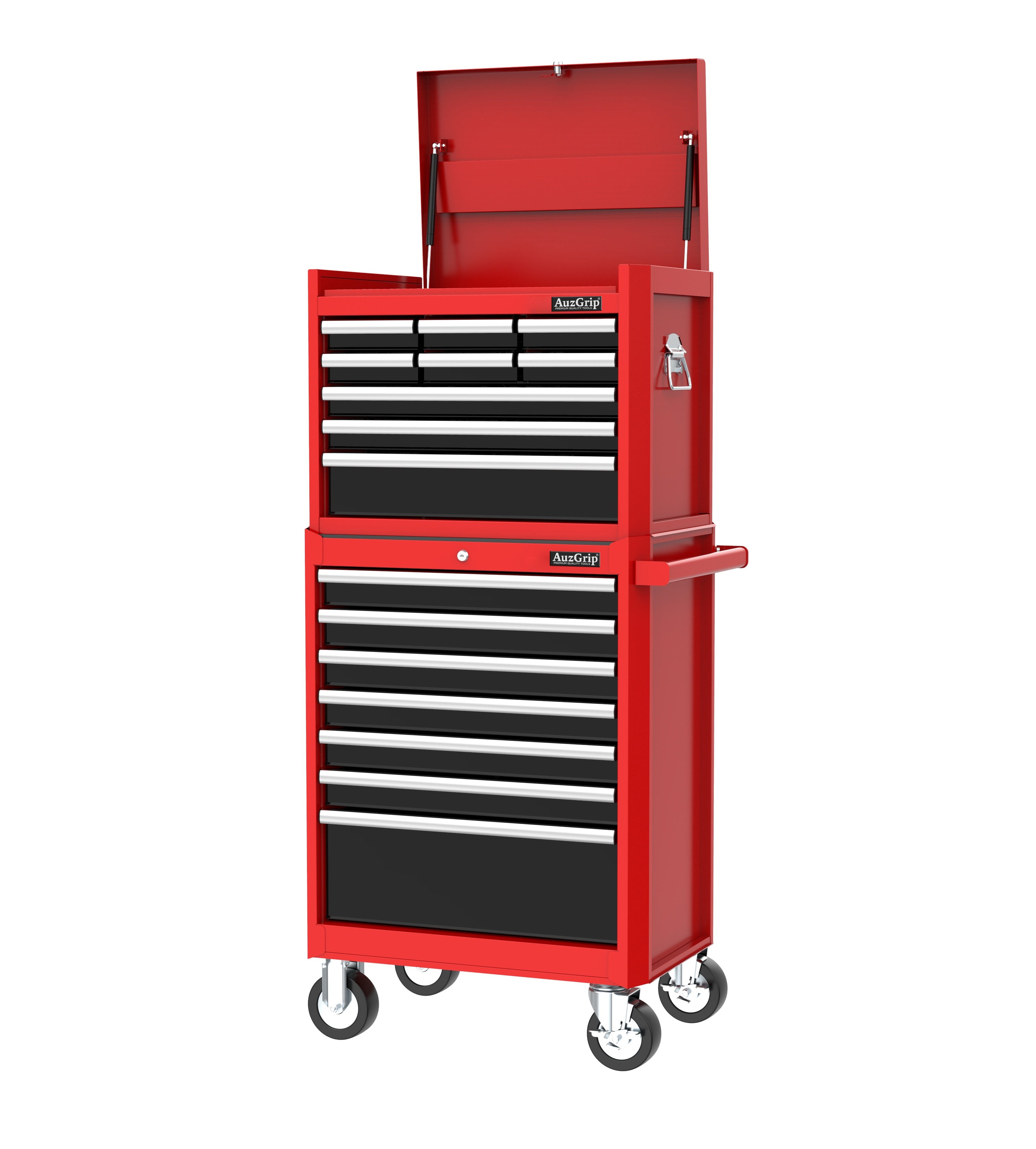 Auzgrip A10001 26" 16 Drawer Red & Black Tool Chest & Roller Cabinet ...