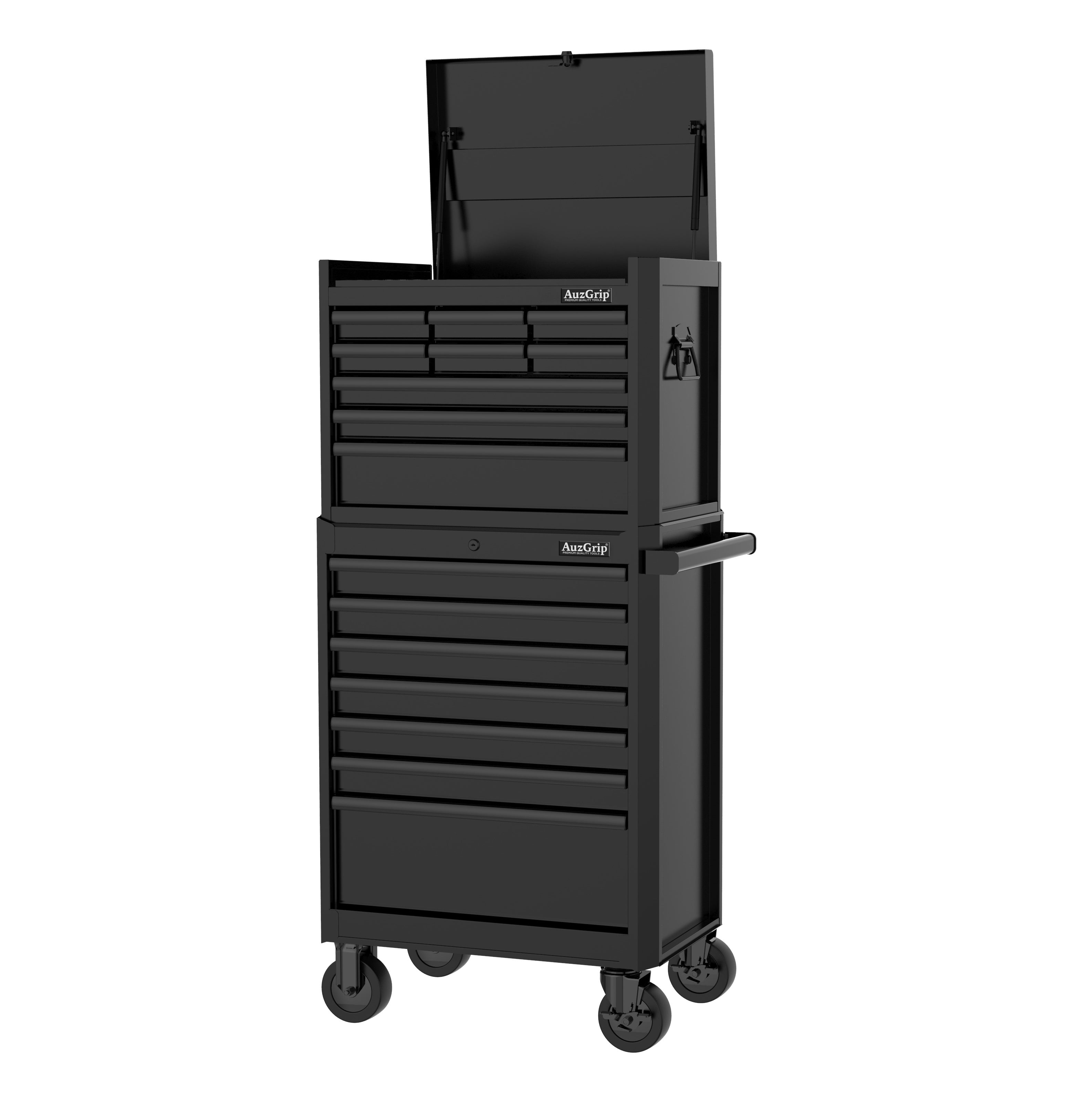 Auzgrip A10001B 26" 16 Drawer Black Tool Chest & Roller Cabinet Trolley ...